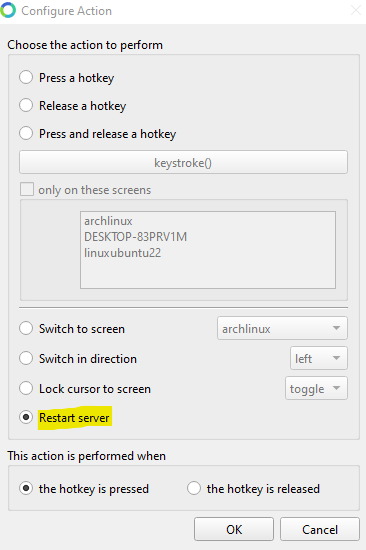 How do I add a hotkey to restart Synergy core? – Synergy Help Center